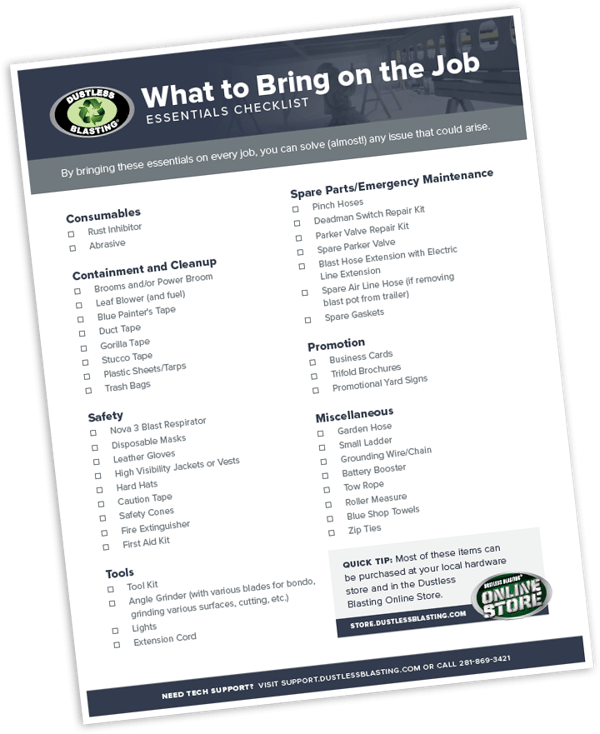 Essentials Checklist: What to bring with you on every job.