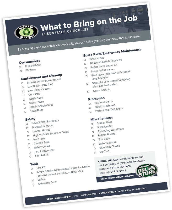 Essentials Checklist: What to bring with you on every job.